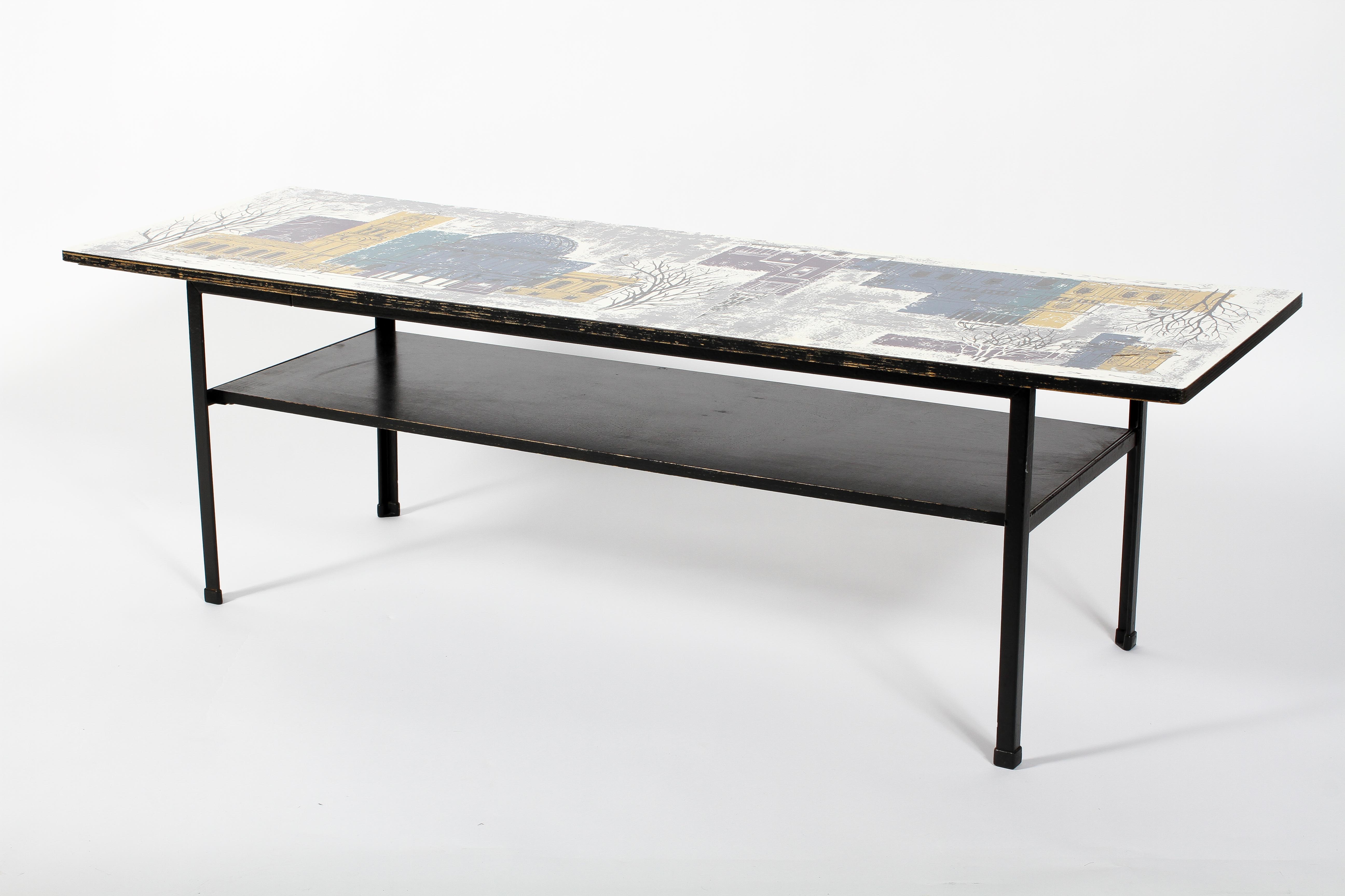 A vintage mid century John Piper 'London Skyline' coffee table ...