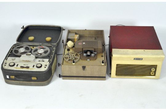 A Dansette Monarch 1960's record player, a four track reel to reel ...
