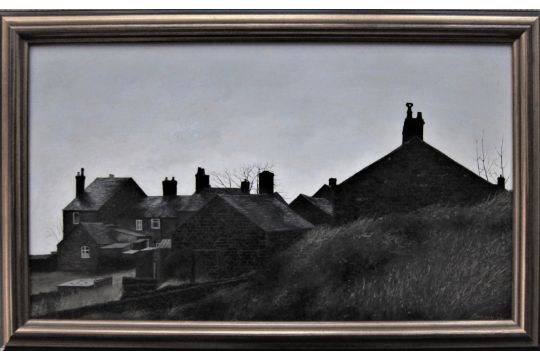 JACK SIMCOCK [1929-2012]. Farm Buildings, 1974. oil on board; signed ...
