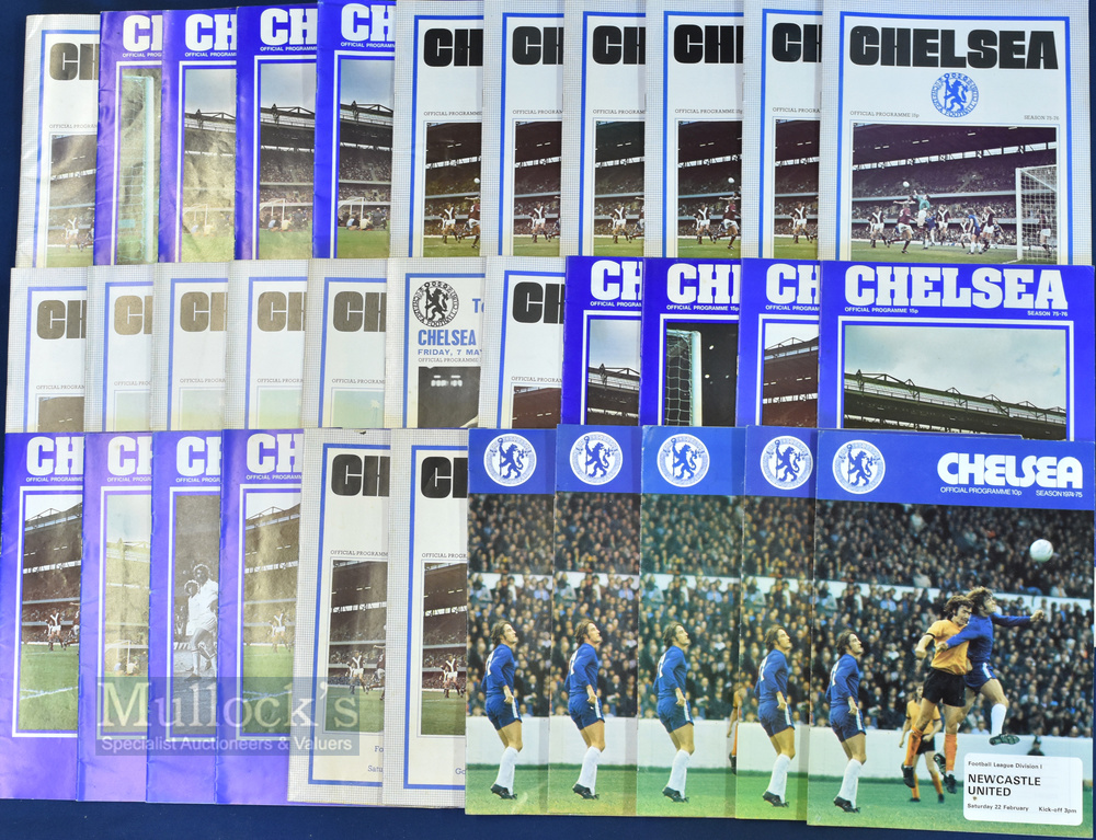 1973-1981 Chelsea FC Home football programmes, large number of ...