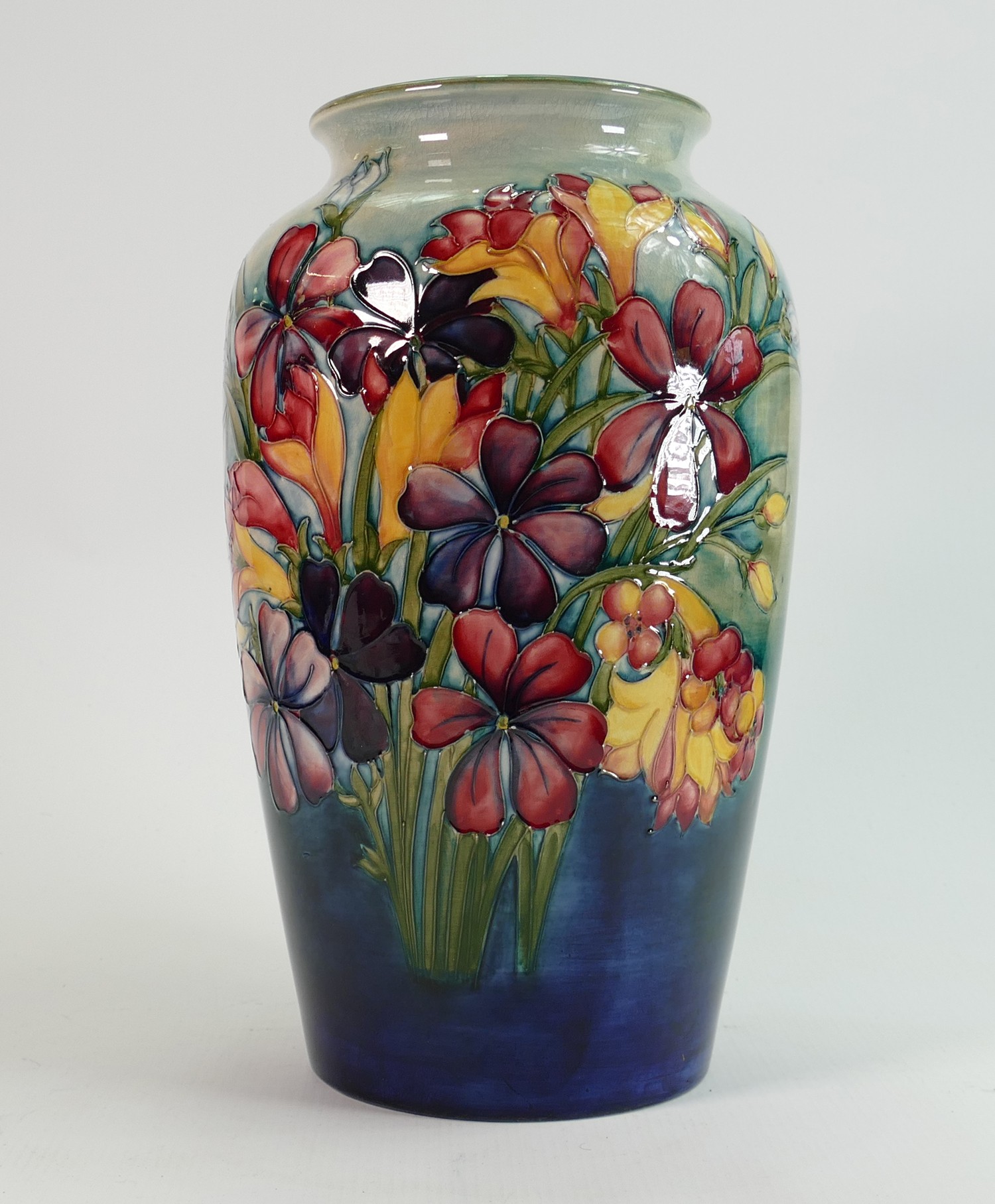 Walter Moorcroft large vase: Decorated in the Spring Flowers design ...
