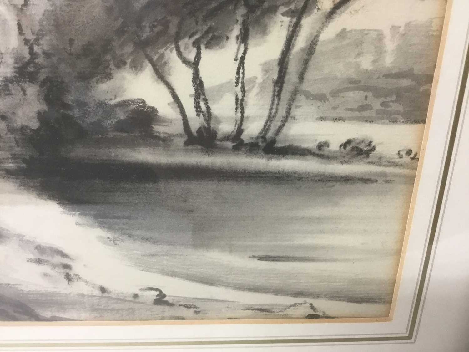 Thomas Monro (1759-1833) charcoal and wash, a landscape, 17 x 22cm. in ...