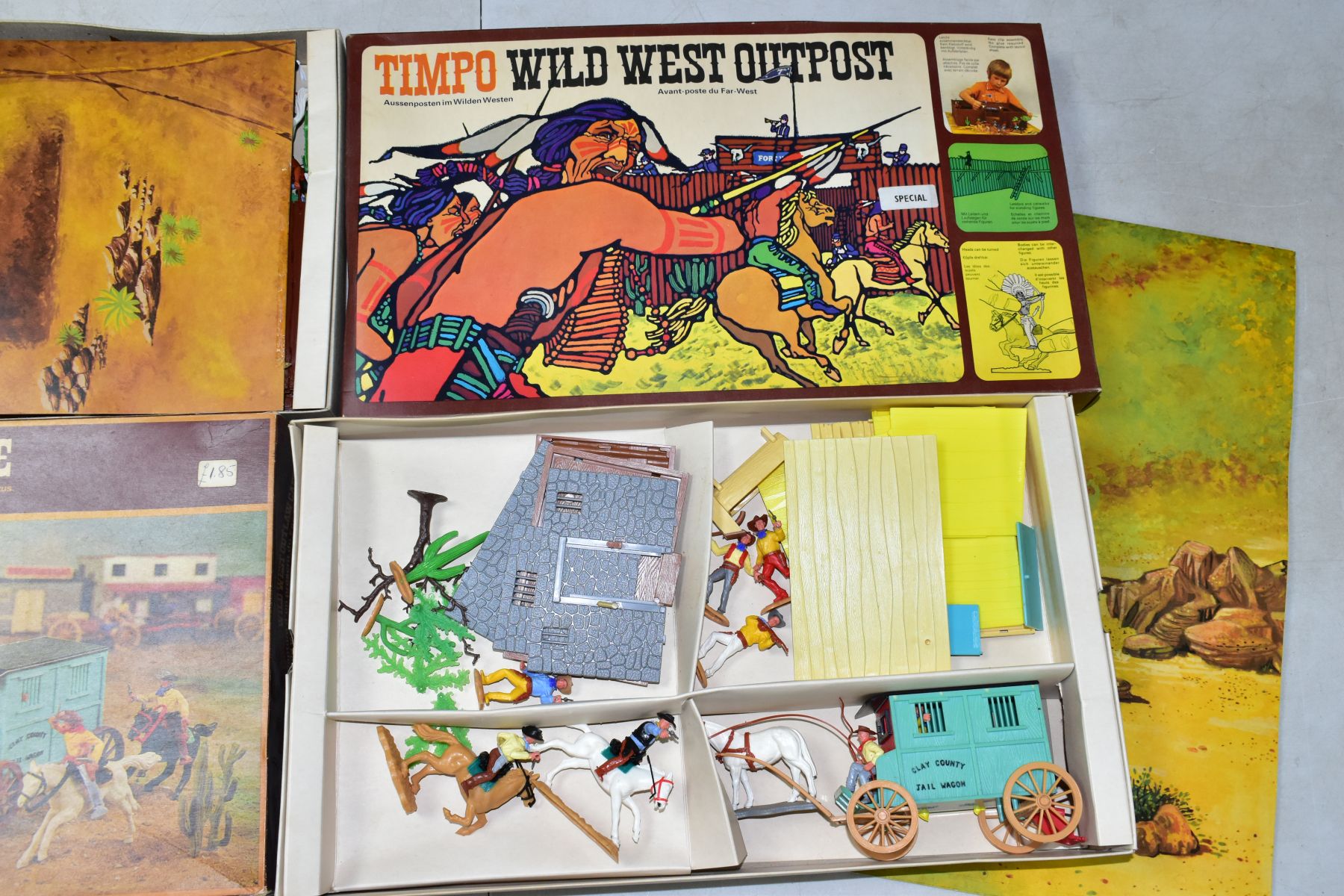 TWO BOXED TIMPO TOYS WILD WEST SETS, Wild West Outlaw Capture, No 256 ...
