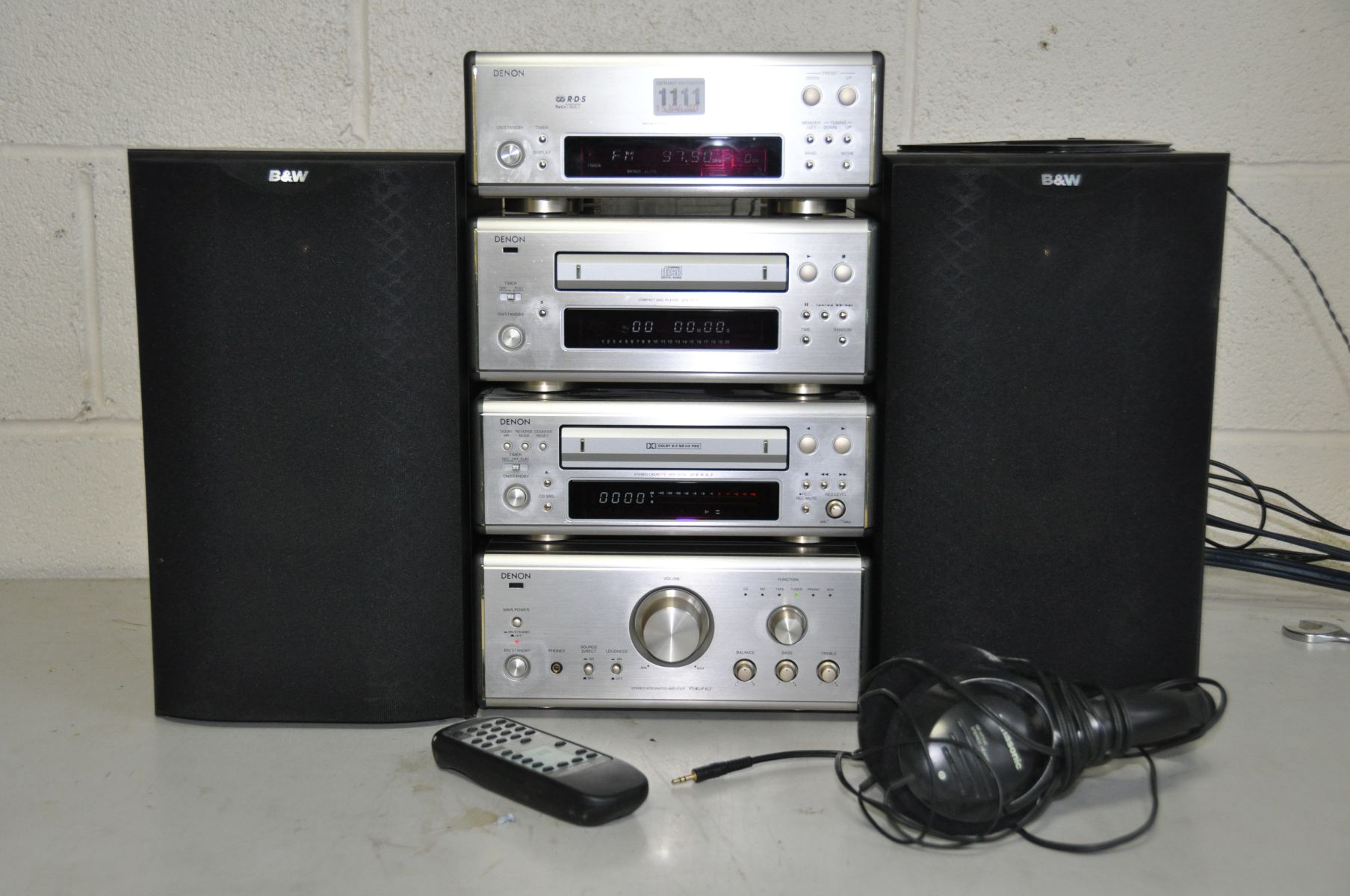 A DENON COMPONENT HIFI comprising a TU-6.5 tuner, DCD-6.5 CD deck, DRR ...