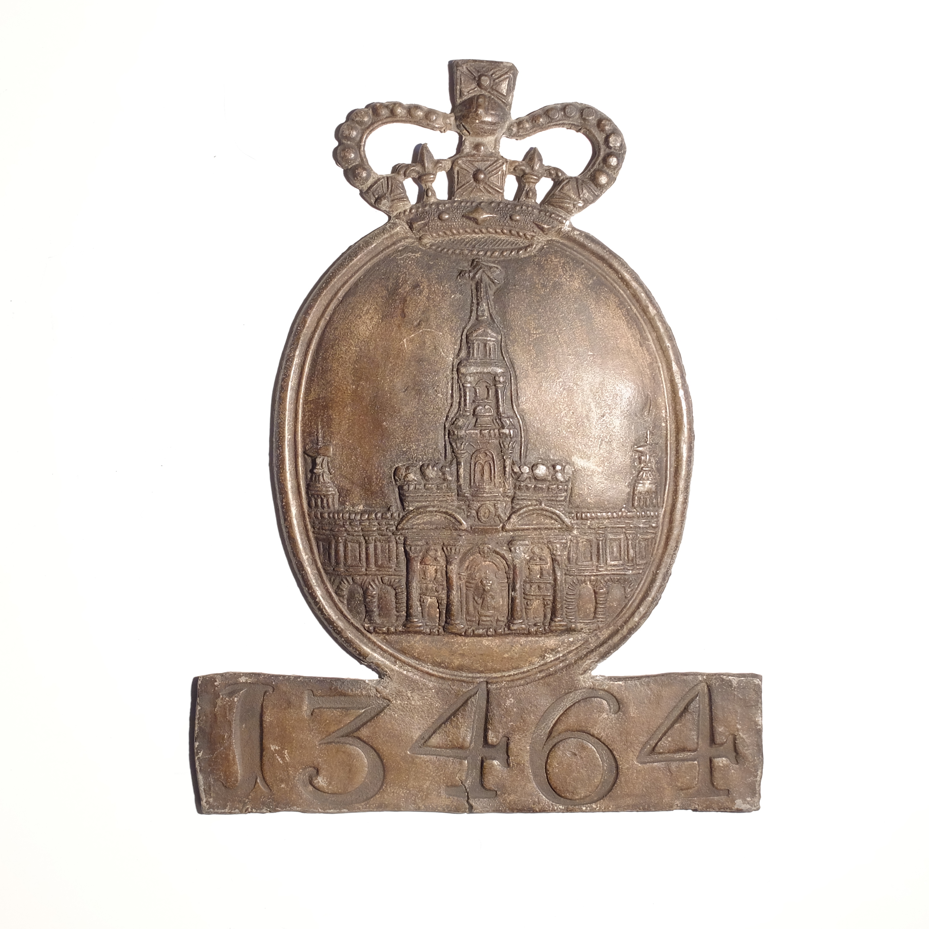 Royal Exchange Assurance Fire Mark, 1720-1968, W10D, lead, policy no ...