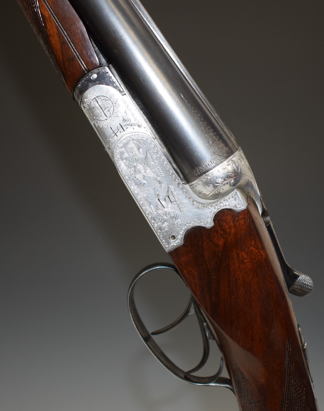 A Mino Gardone VT Italian 12 bore side by side ejector shotgun with ...
