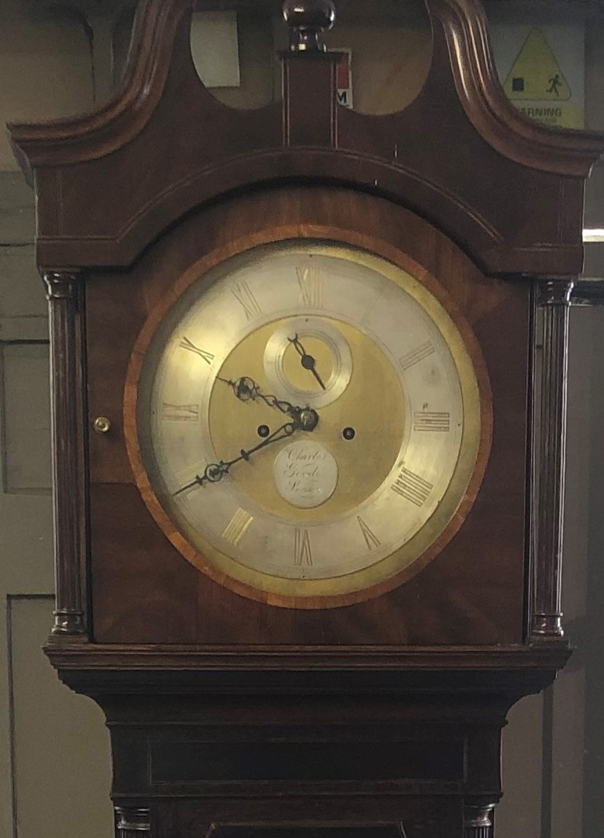 CHARLES GOODE, LONDON, A LATE 18TH CENTURY EIGHT DAY MAHOGANY AND SHELL ...