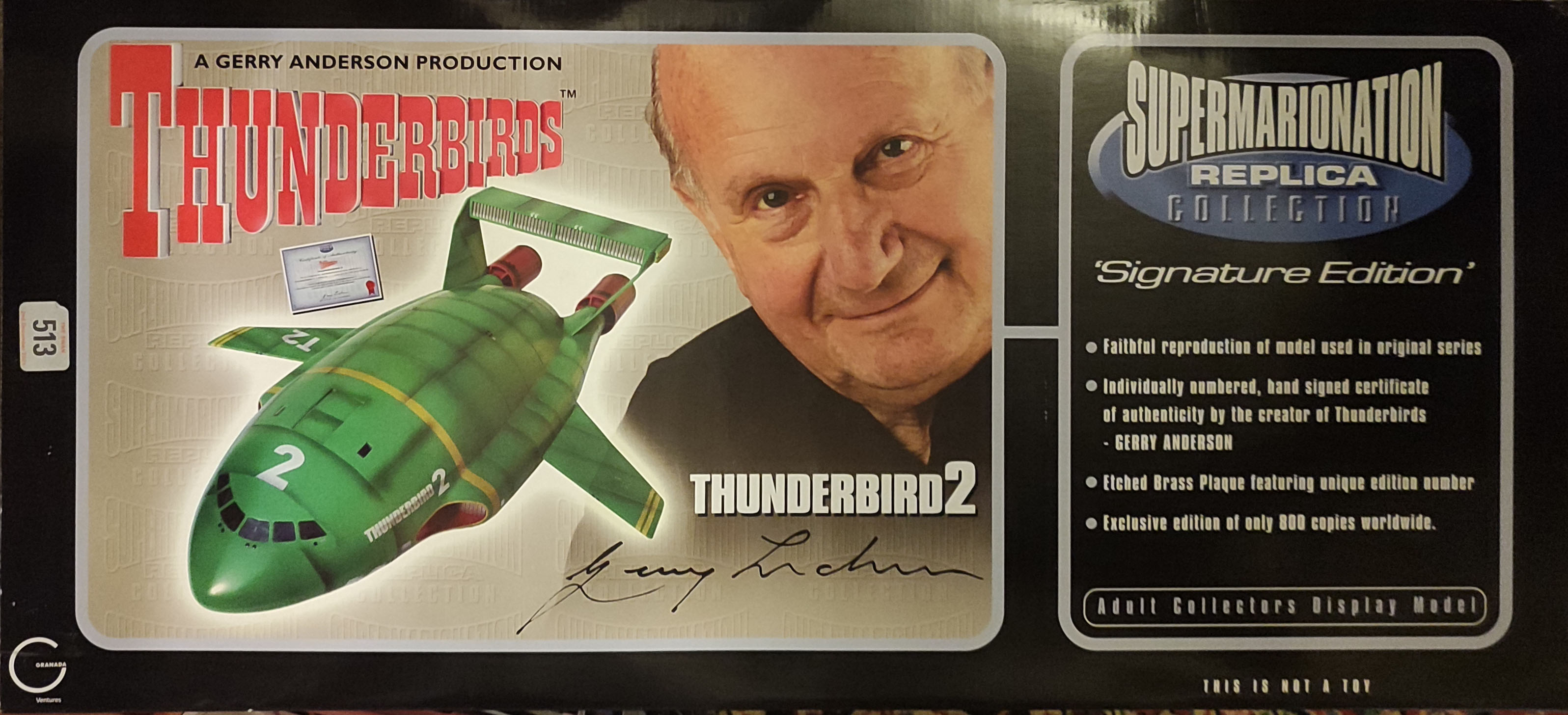 GERRY ANDERSON, A LARGE DIECAST MODEL OF THUNDERBIRDS 2, Signature ...