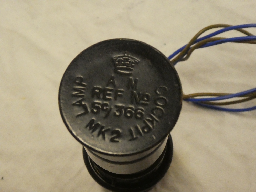A Second War RAF MK2 cockpit lamp