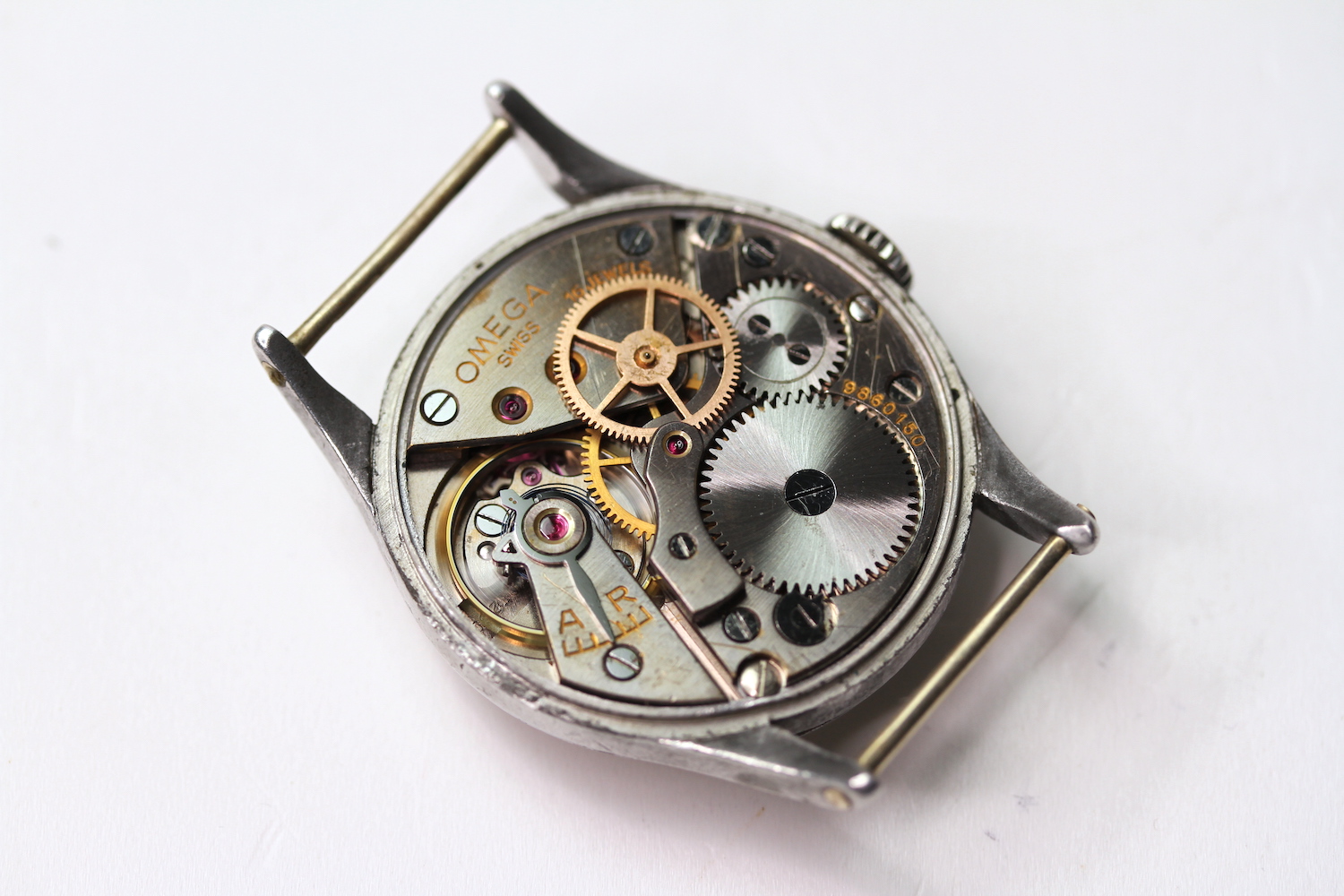 VINTAGE OMEGA 30T2 CK2292 BRITISH RAF MILITARY WATCH, circular white ...