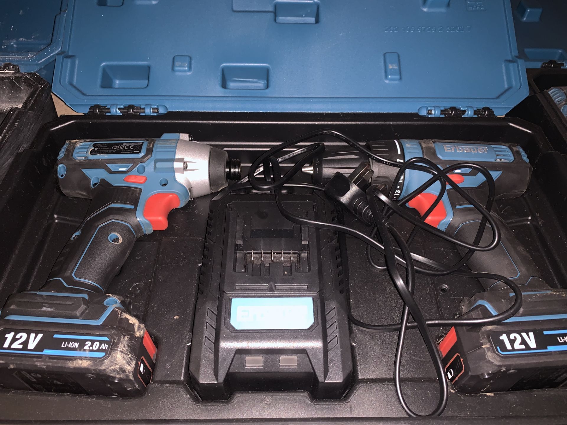 ERBAUER EDD12-LI-2 12V 2.0AH LI-ION CORDLESS TWIN PACK COMES WITH 2 ...
