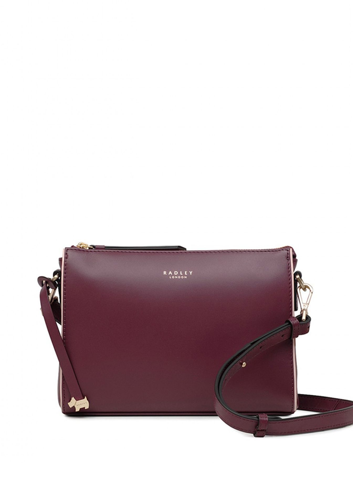 BRAND NEW RADLEY SELBY STREET DARK RED ZIP TOP CROSSBODY BAG (2109) RRP ...