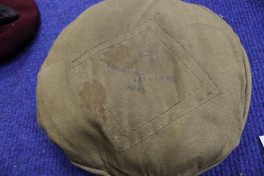 Three WW2 British Parachute Regiment maroon berets. All made by Kangol ...