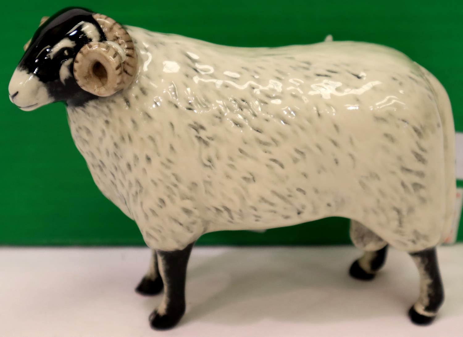 Boxed Beswick Ram, H: 11 cm. P&P Group 1 (£14+VAT for the first lot and ...