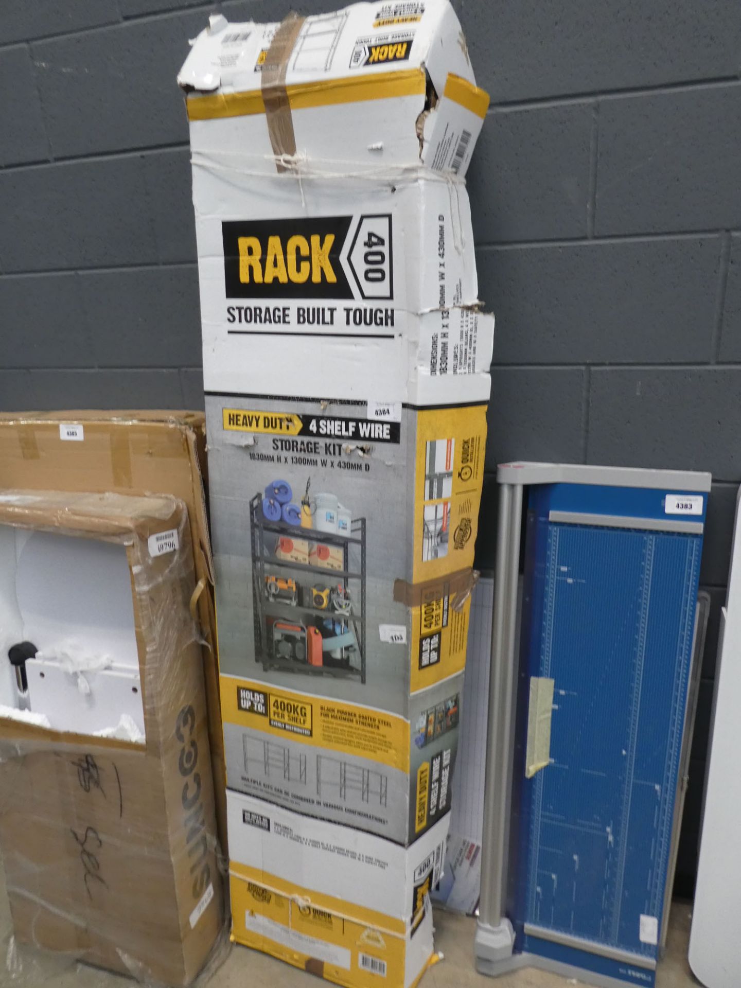 Flat pack garage storage rack