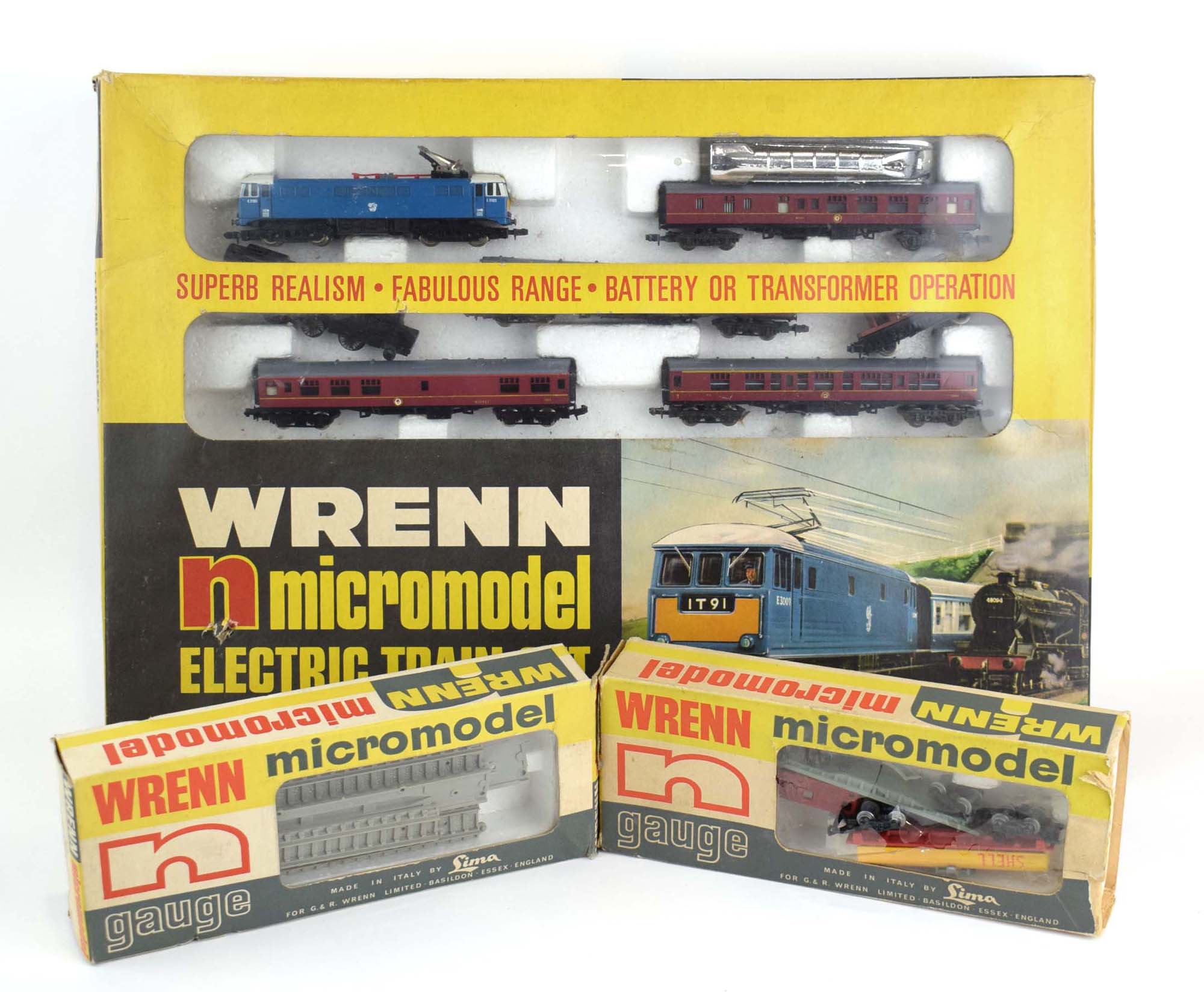 A Wrenn N gauge Micromodel train set, together with a small group of ...