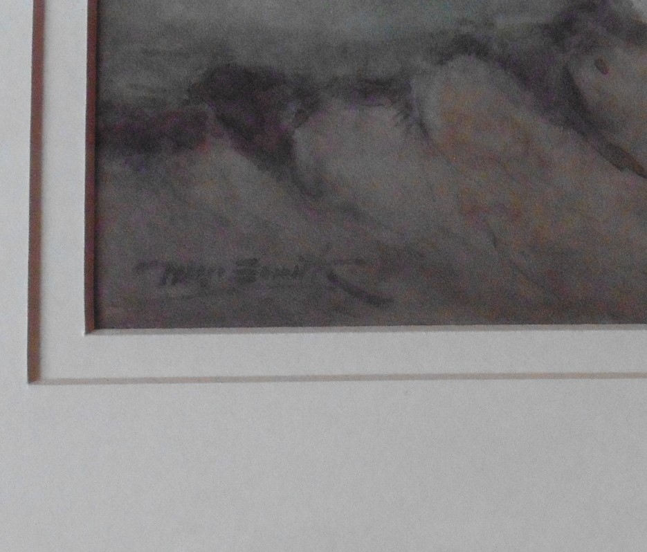 Aberdeen Harbour watercolour by Scottish artist Tom Smith, FL 1914-1943 ...