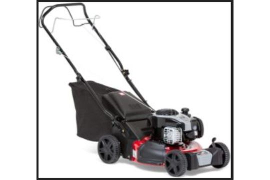(R10I) 2x Qualcast Mowers. 1x Briggs & Stanton 500E Series 140cc Petrol ...