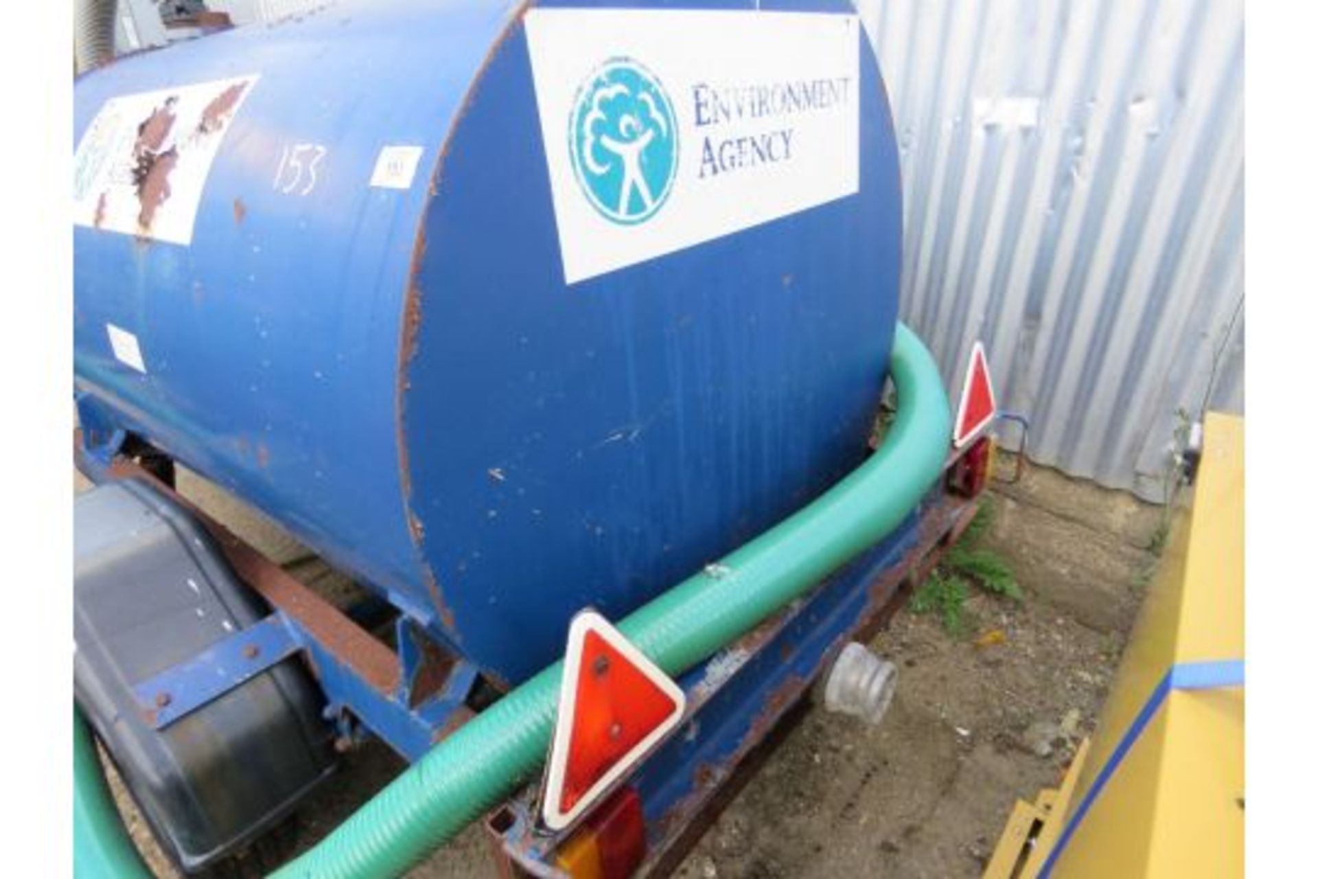 Towed Water Bowser With Petrol Engined Pump On Ball Hitch Coupling ...