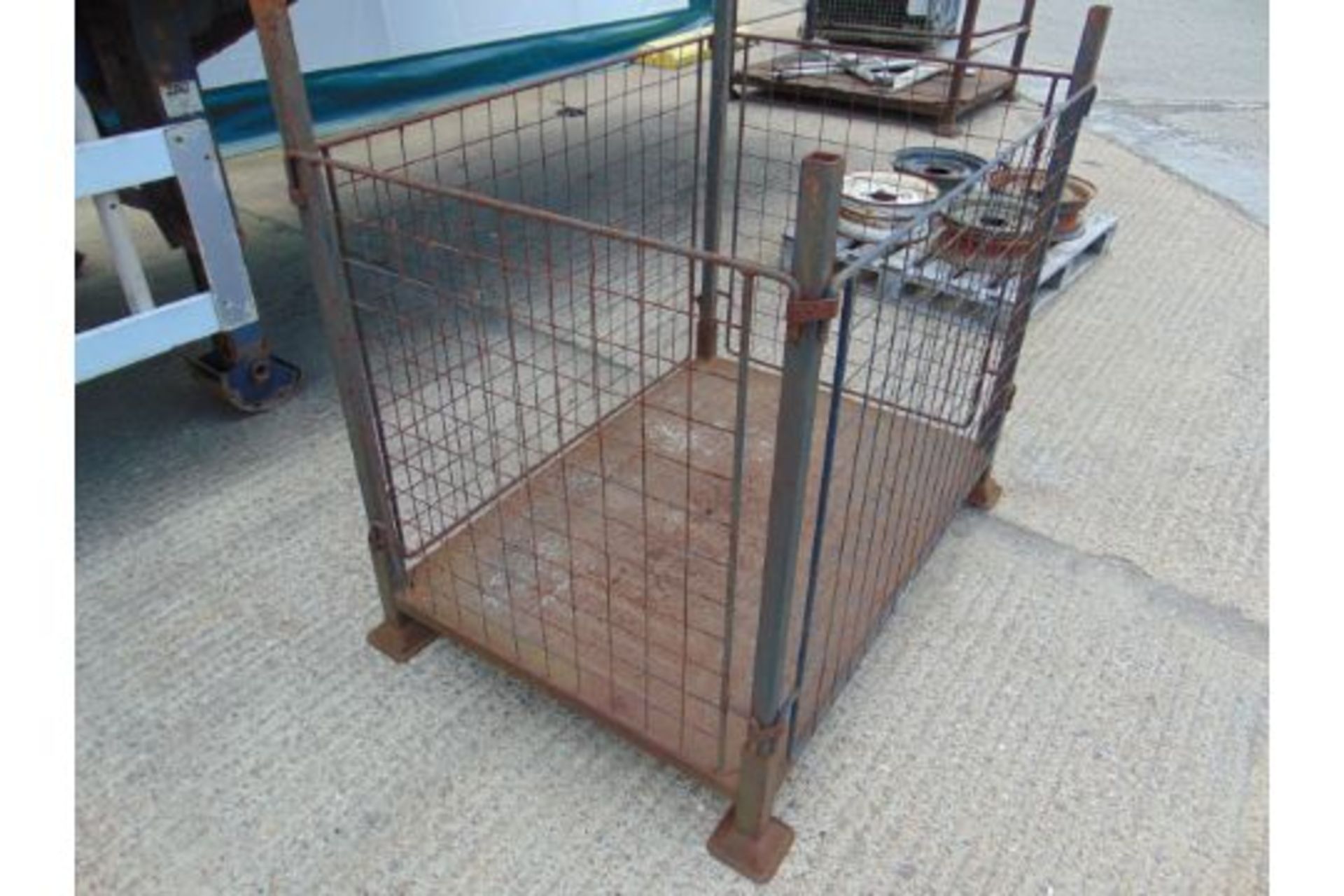 You are bidding for a Steel Stacking Stillage with removeable sides and ...