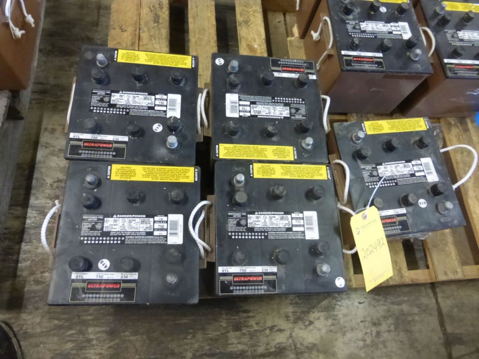 Lot of (4) Ultra Power Batteries | Part No. 6TMF; Cold Crank Amp 750 at ...