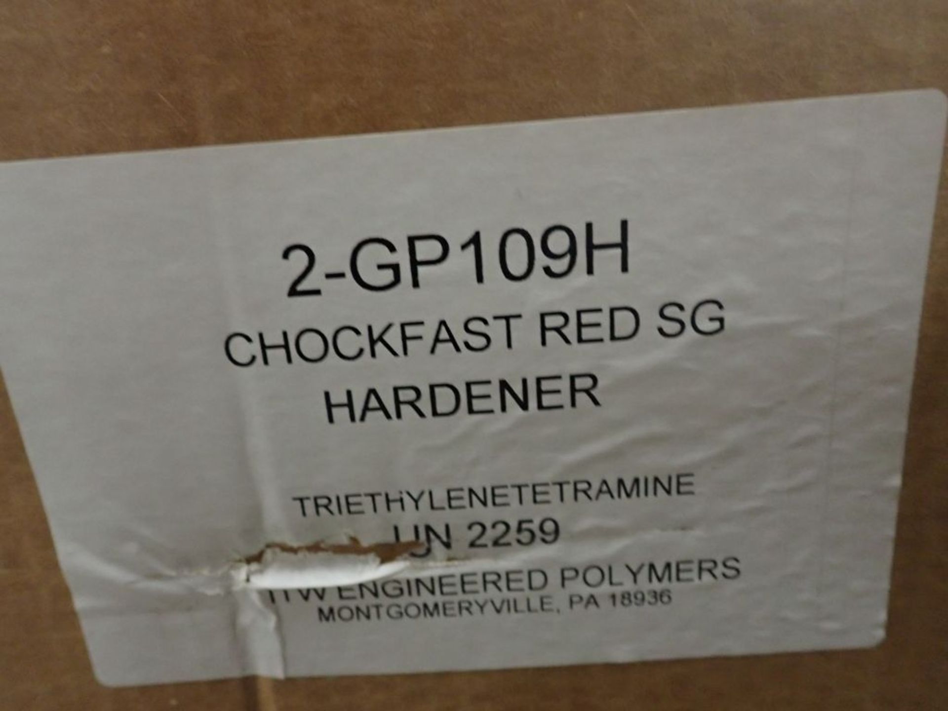 Lot of (4) Chockfast Red SG Hardeners - Part No. 4500409432-3