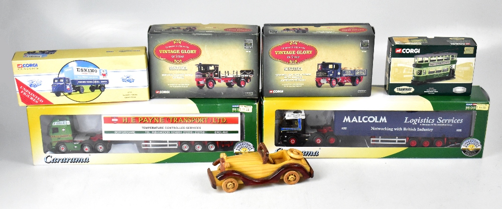 Seven boxed Corgi vehicle set comprising Vintage Glory of Steam sets ...