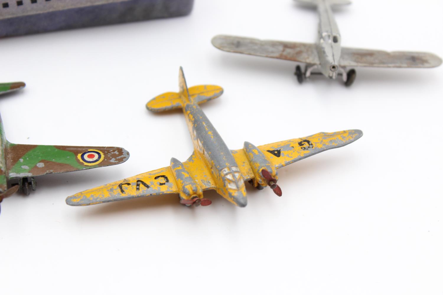 5 x Vintage Pre War DINKY TOYS Aircraft Diecast Models Inc. Airspeed ...