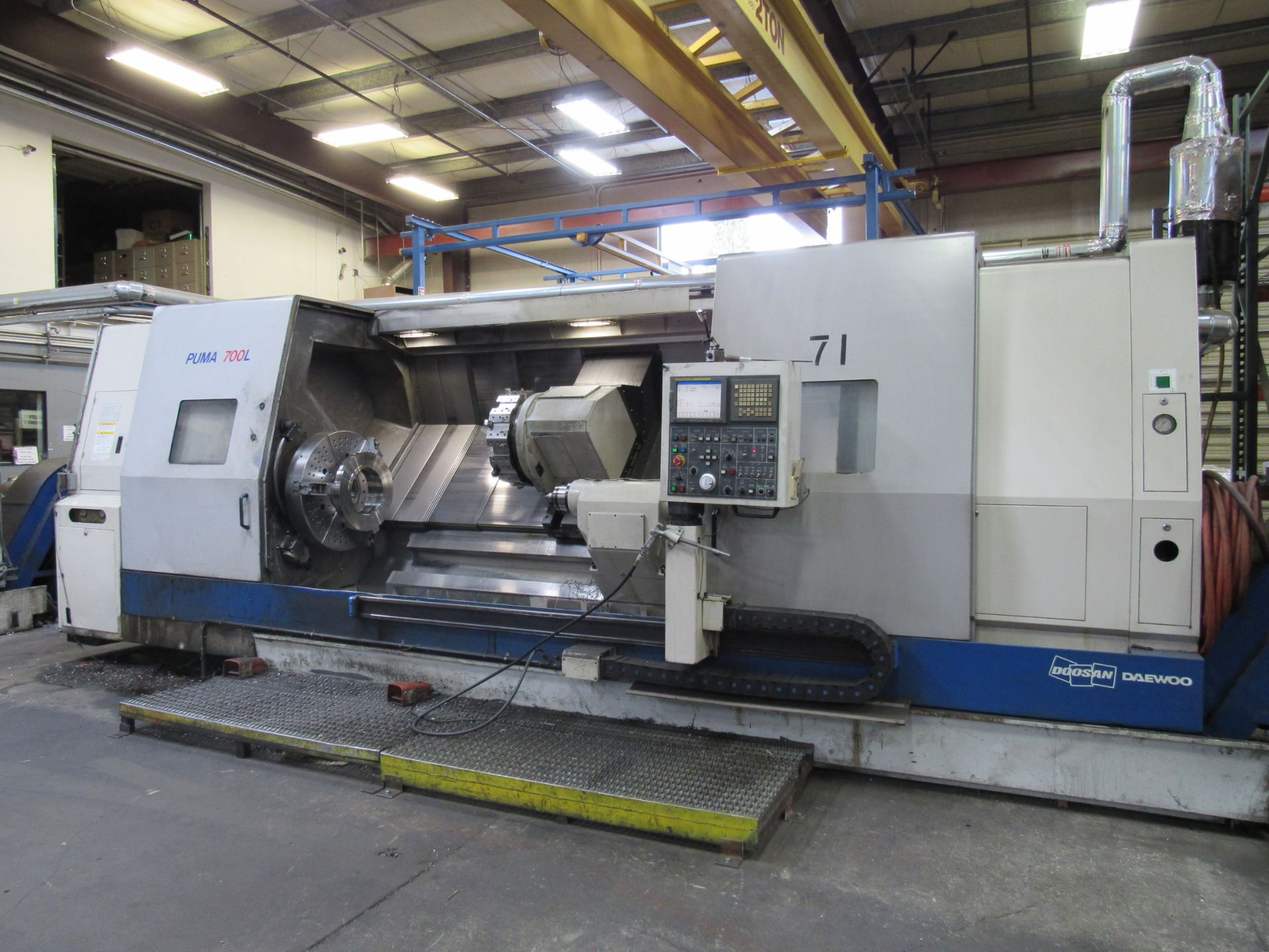 { Choice of lots: 78 } Doosan Puma 700L CNC Turning Center with 32'' 3 ...