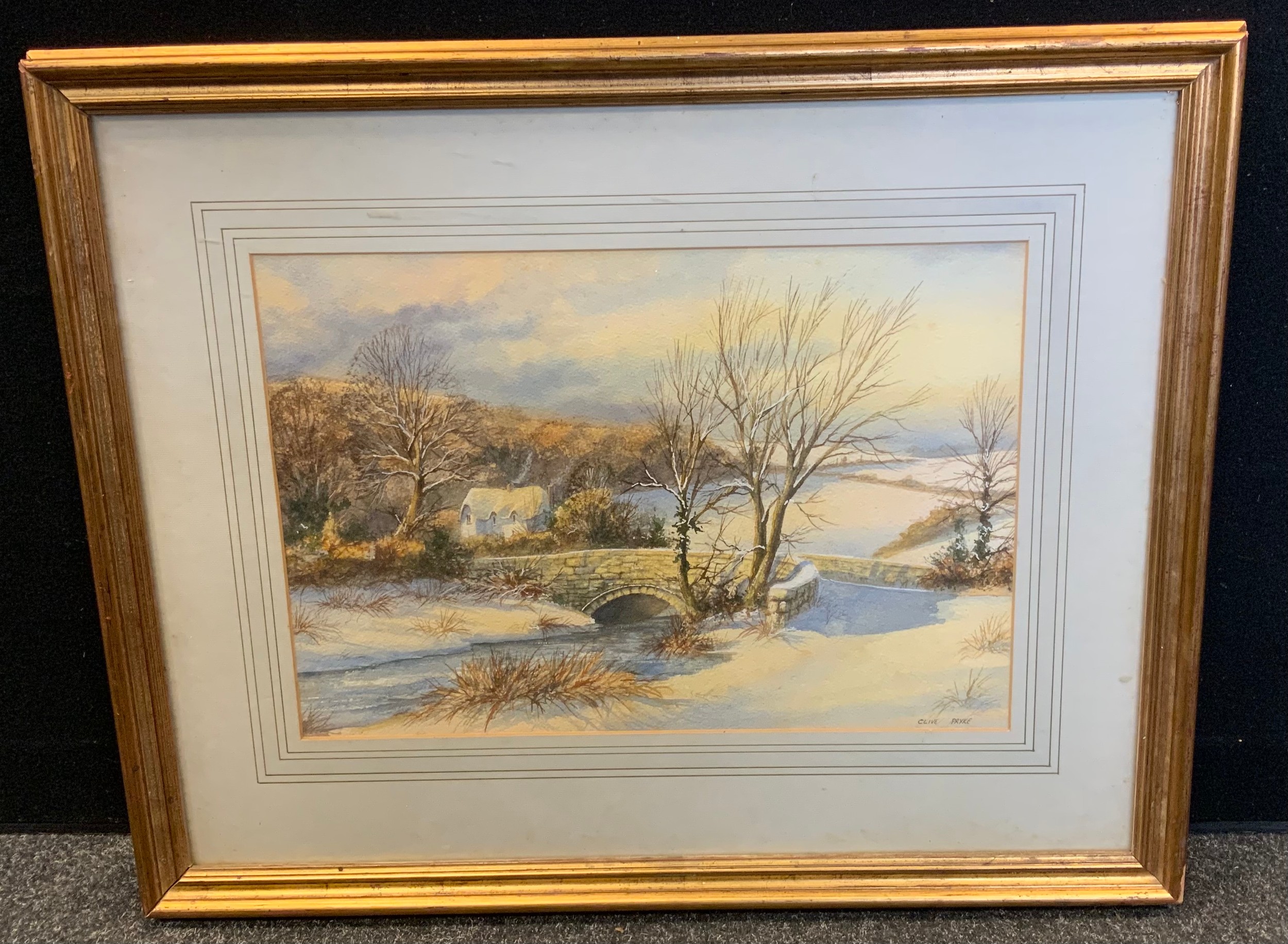 Clive Pryke (born 1948)Snowy Daysigned, watercolour, 30cm x 44cm