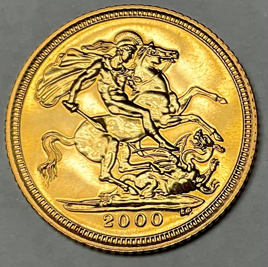 Coin - GB, Elizabeth II gold half sovereign, 2000