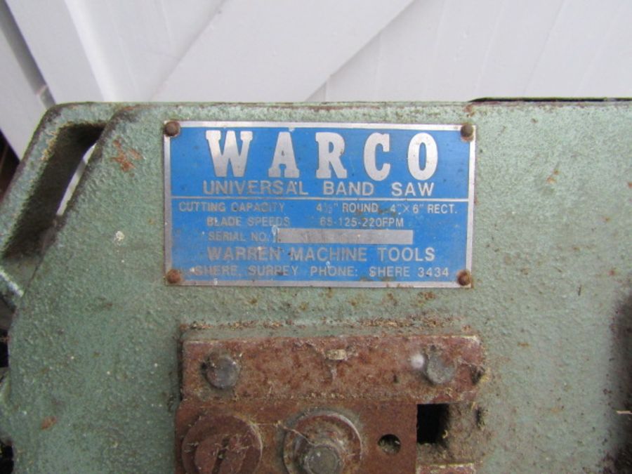 Warco electric metal cutting bandsaw from house clearance