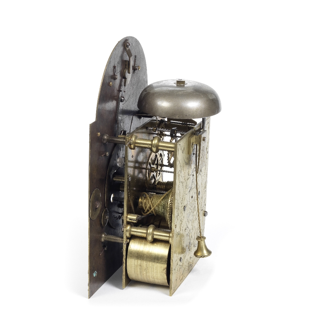 A rare mid 18th century Cornish ebonised table clock with tic-tac ...