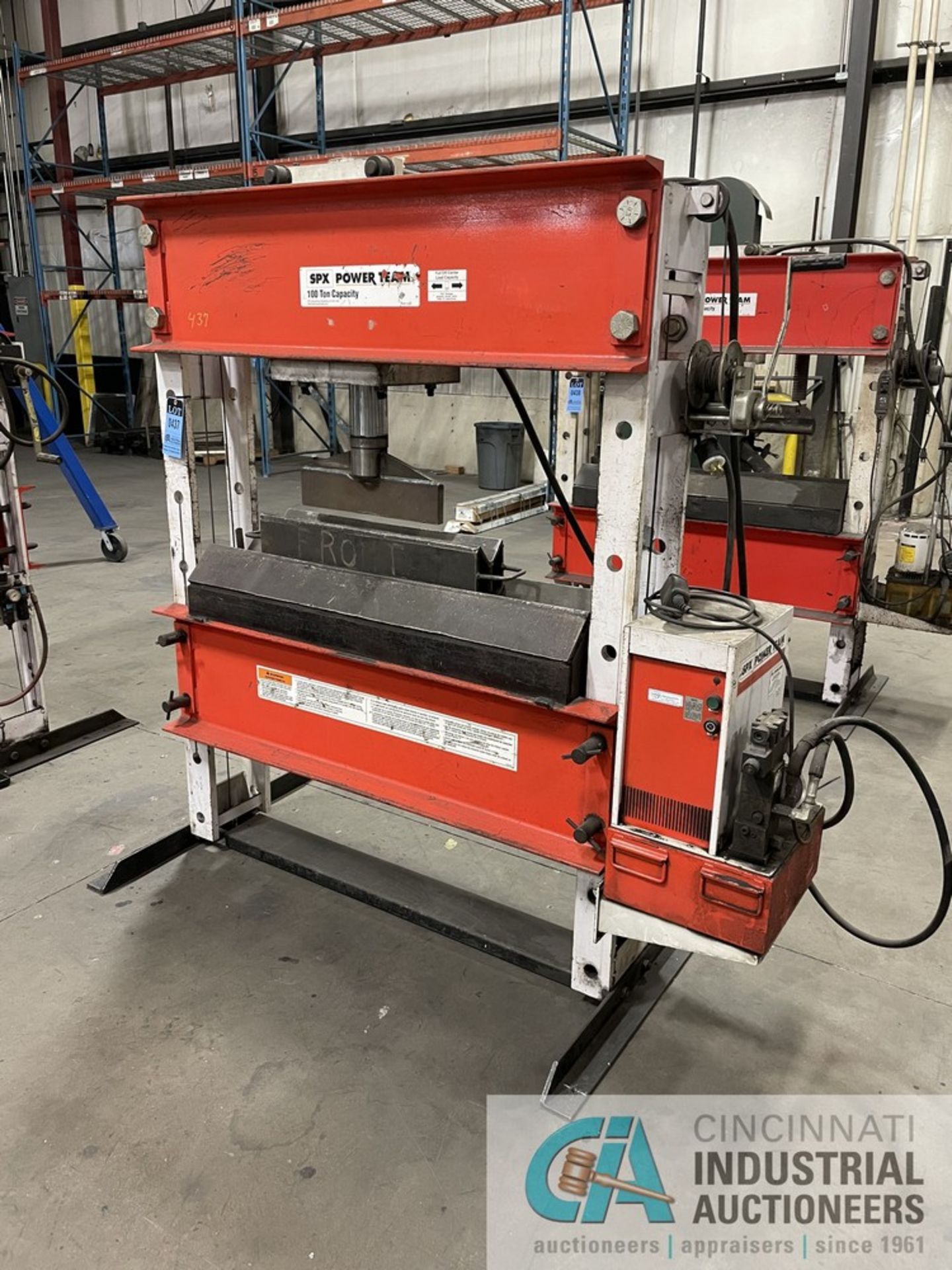 { Choice of lots: 437, 438 } 100 TON CAPACITY SPX POWERTEAM MODEL A H ...