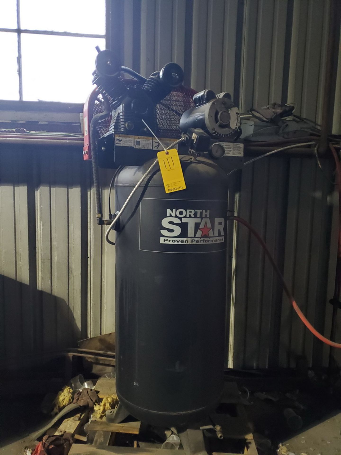 North Star PK-6060VNS Compressor 60gal, 3HP, 1PH, 60HZ, CFM: 12.6 ...