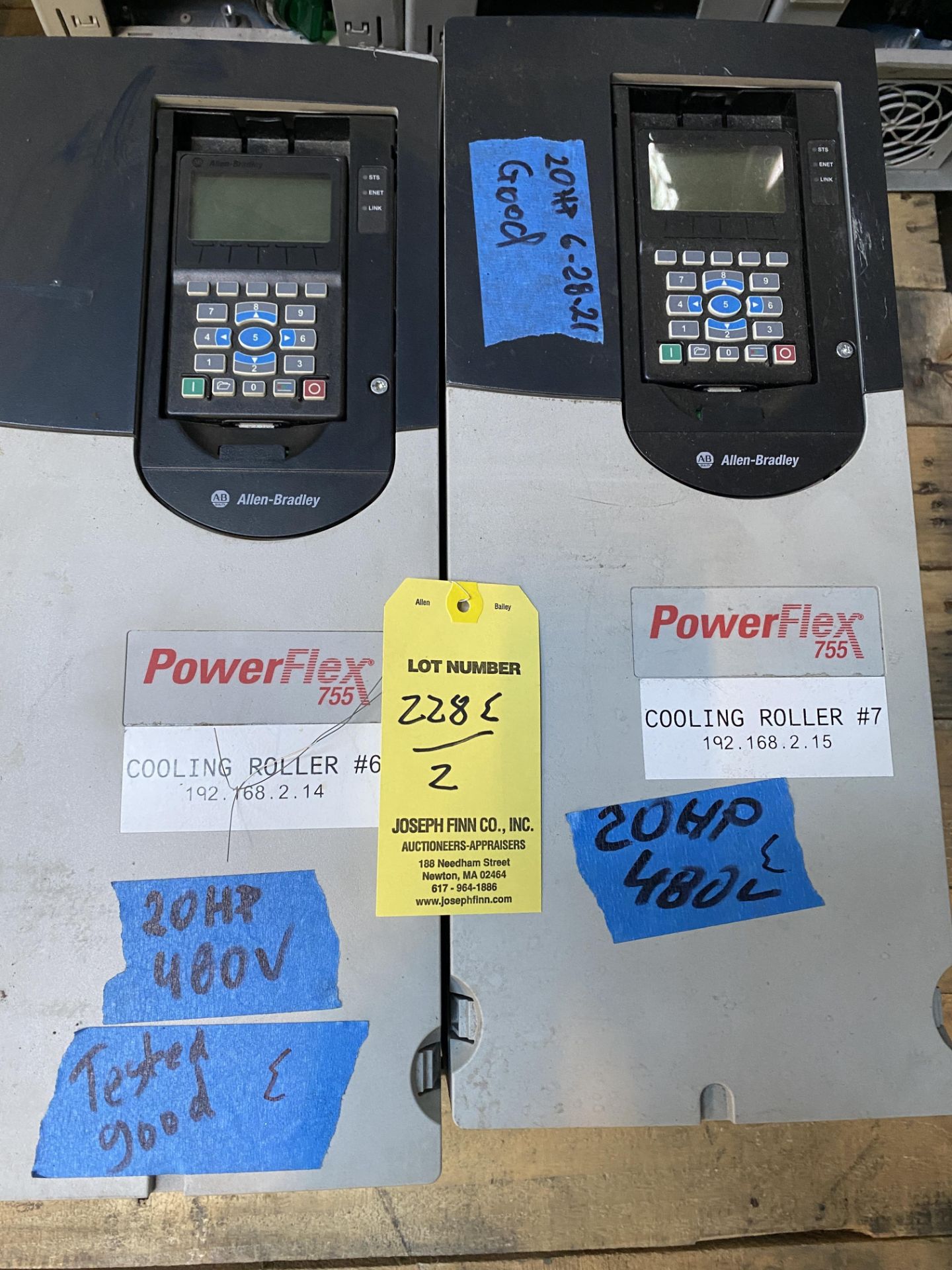 (2) 20 HP PowerFlex 755 Drives