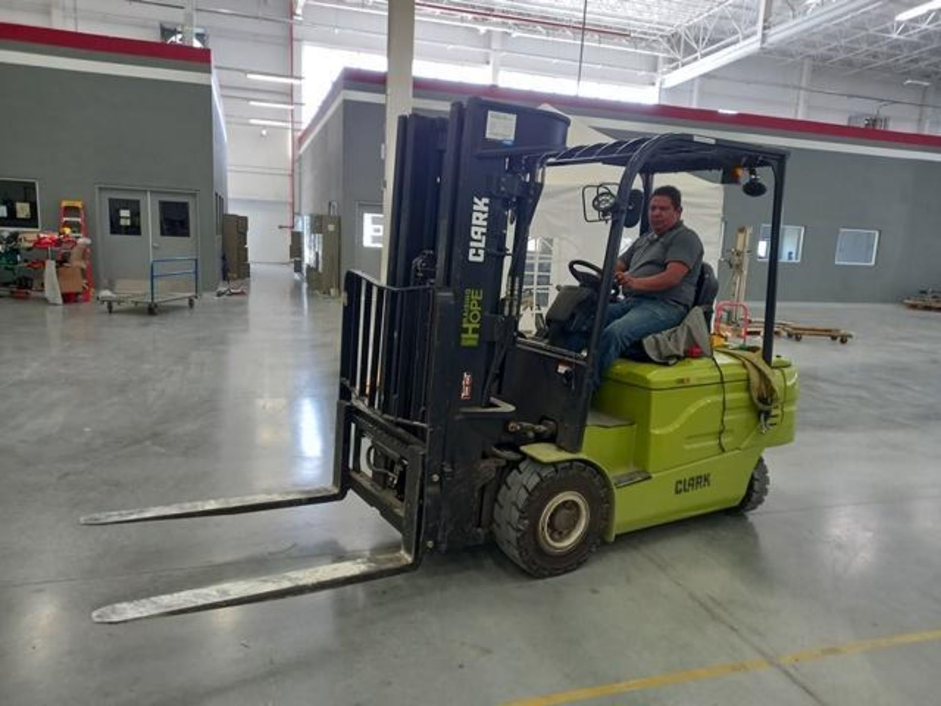 Clark GEX30S Electric Forklift, 3,600 lbs. Capacity, 240 in. Reach, S/N ...
