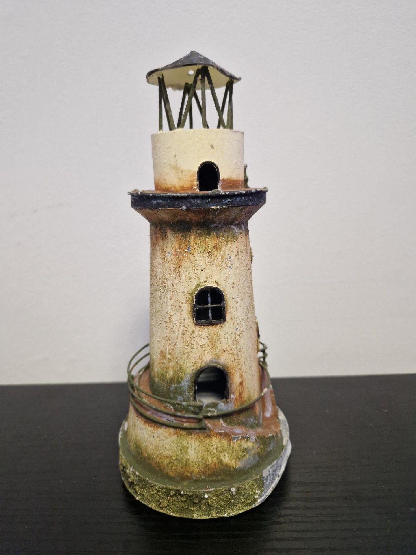 Small Vintage Tin Lighthouse Ornament