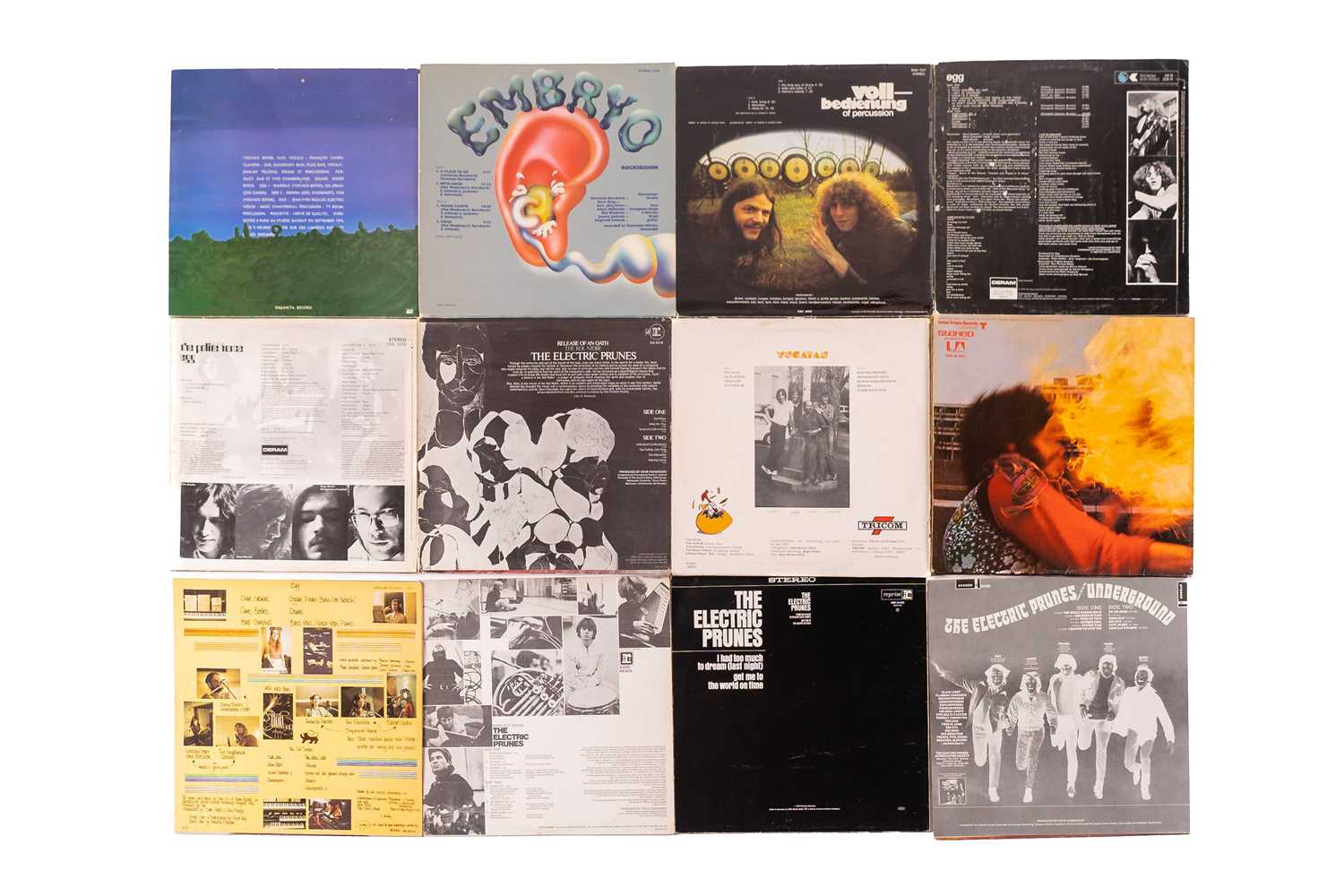 Twelve rare original vinyl LPs comprising "Egg", "Egg- The Polite Force ...