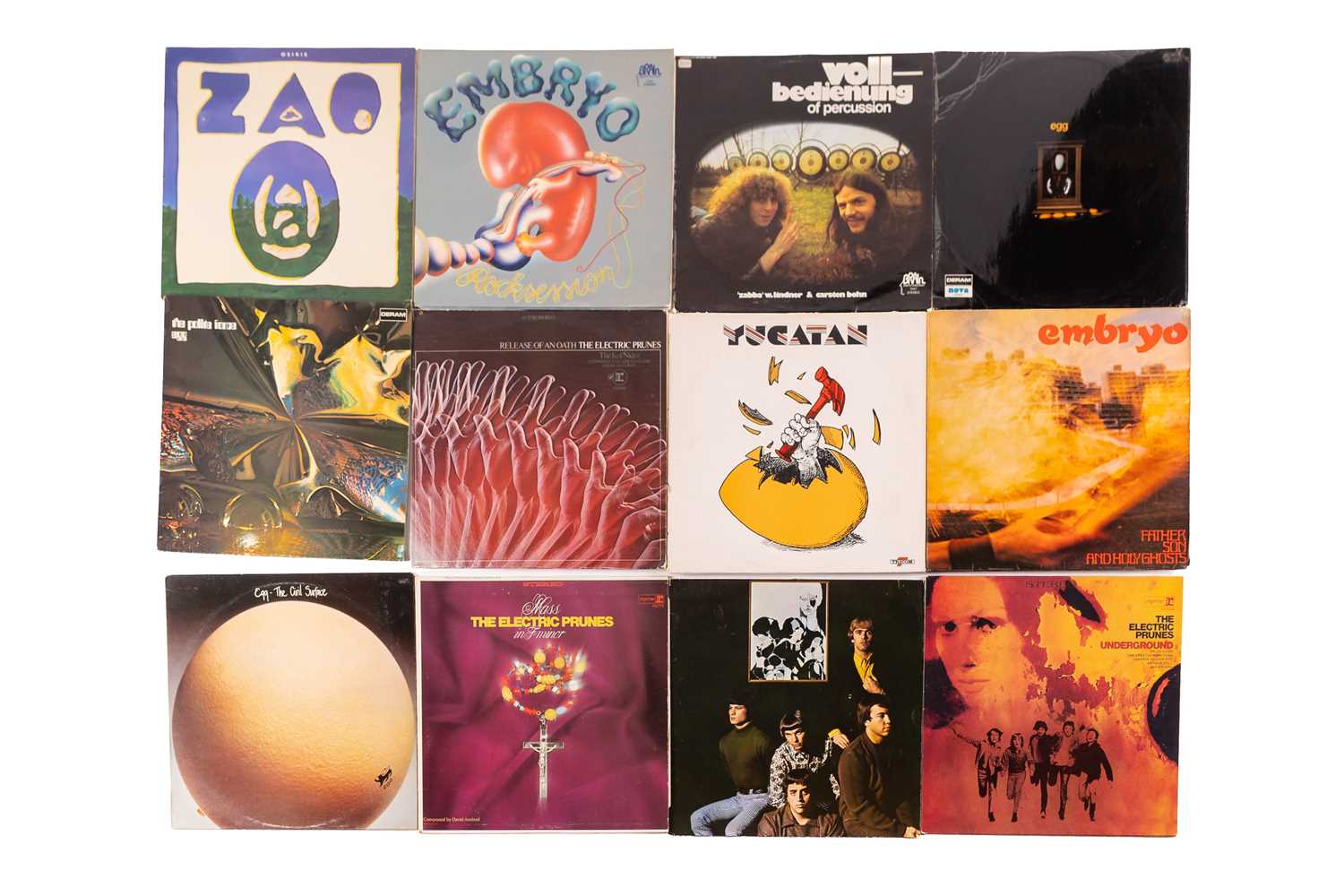 Twelve rare original vinyl LPs comprising "Egg", "Egg- The Polite Force ...