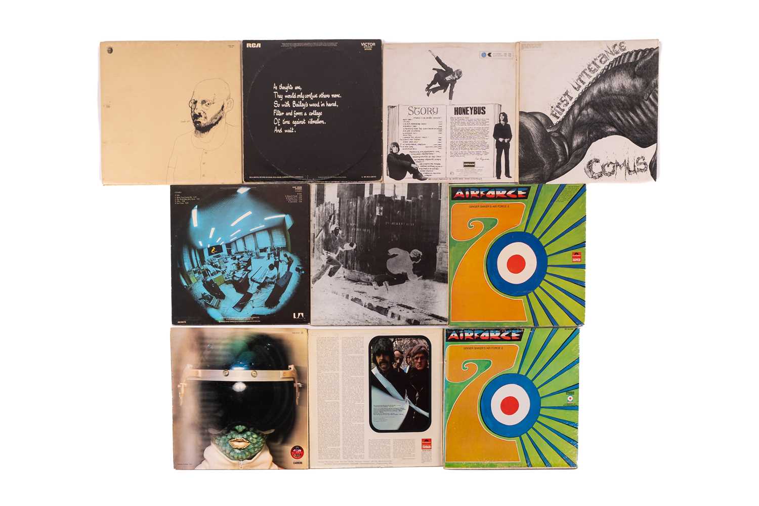 Ten rare original Prog/ Rock vinyl LPs comprising a UK first pressing ...