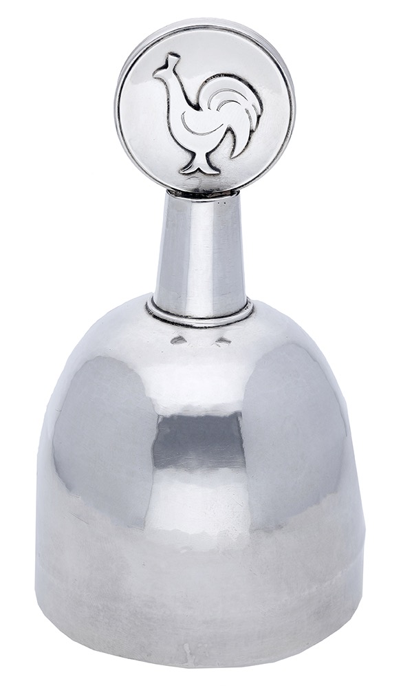 A silver table bell, by Joyce Rosemary Himsworth, Sheffield 1959, the ...