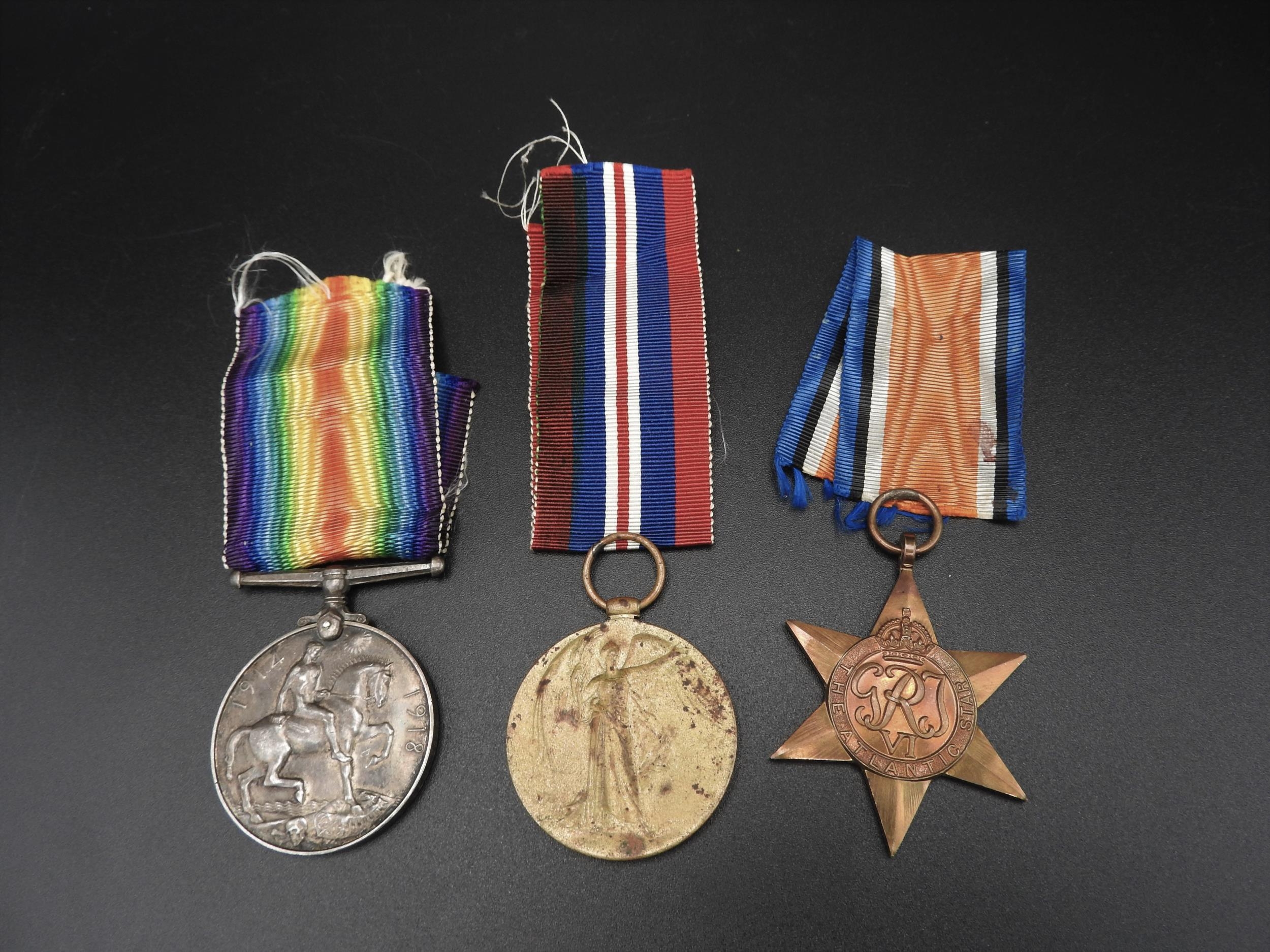 A FIRST WORLD WAR BRITISH ARMY MEDAL GROUP, 4842, Pte. L.W Bridgland ...