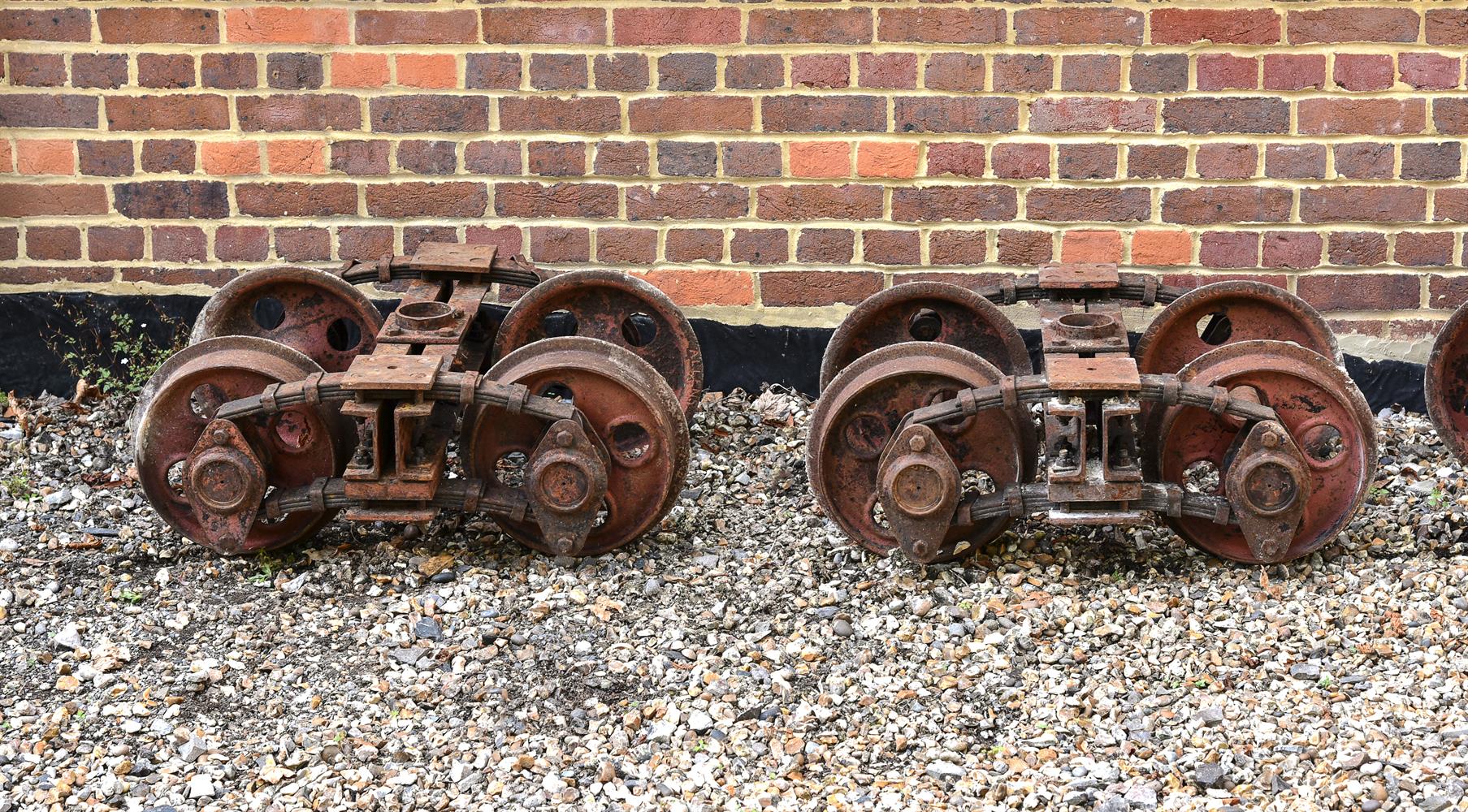 A rare pair of 15 inch gauge railway bogies - auctions & price archive