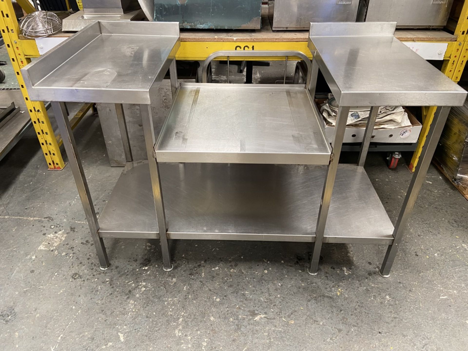 Split Level Prep Table - 1415mm x 700mm x 950mm - Removed from 6th Form ...