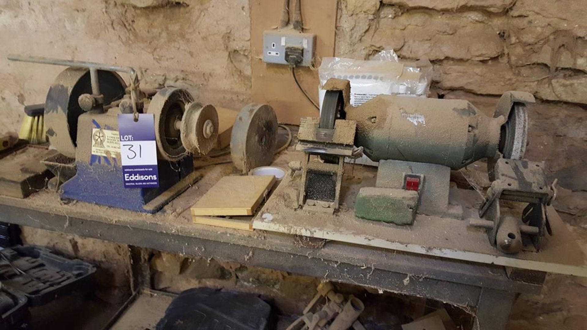 Pair of Double Ended Bench Grinders