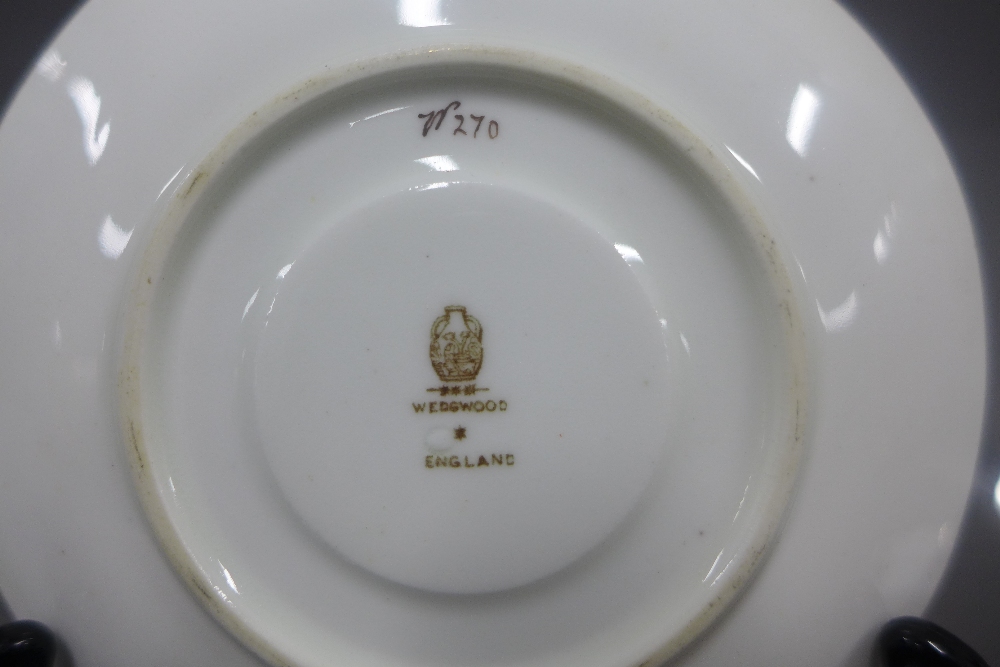 Wedgwood set of six coffee cans and saucers, printed factory backstamps ...