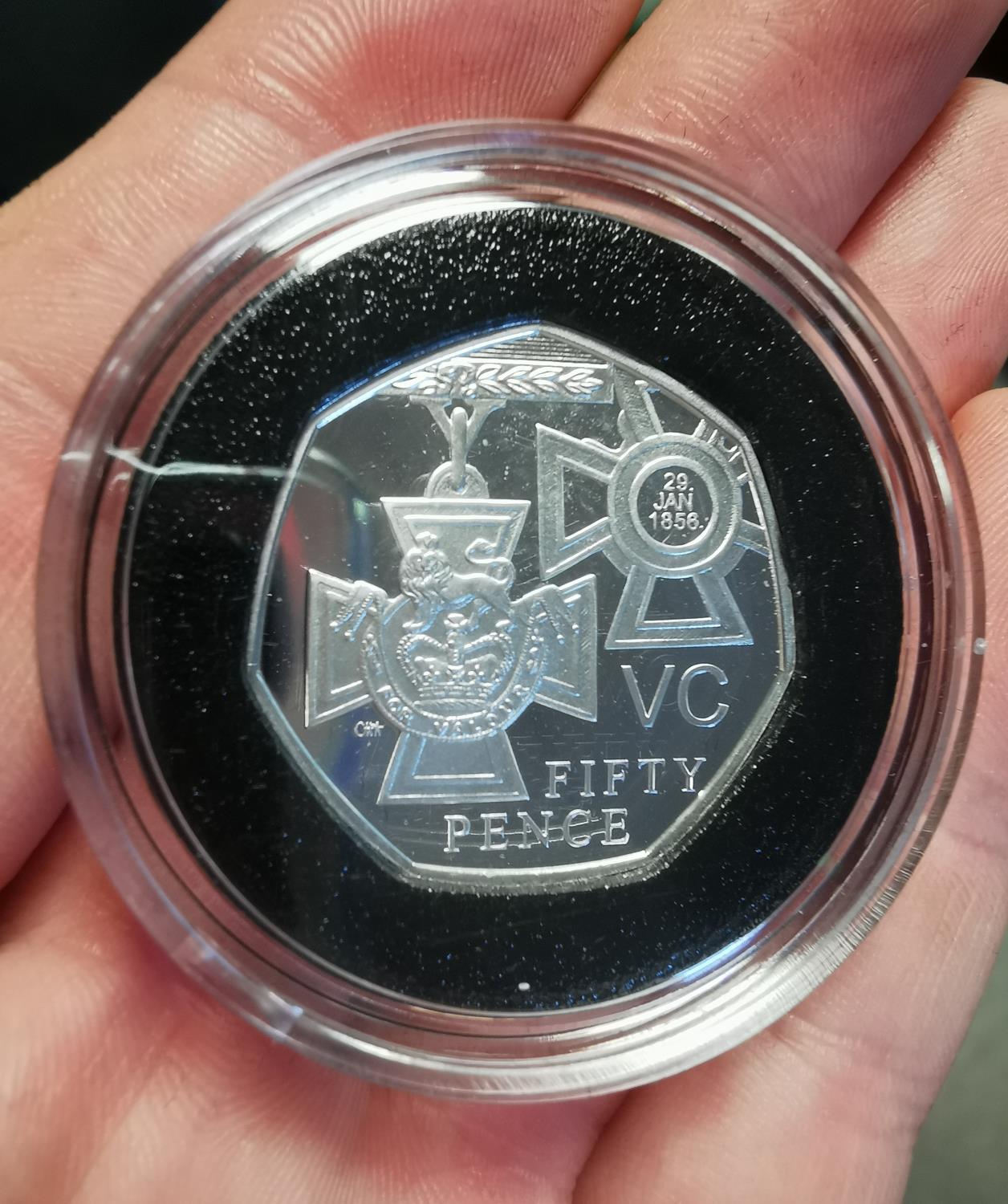 Cased Royal Mint 16-Coin 40th Anniversary 50p Silver Proof Set - 130g total