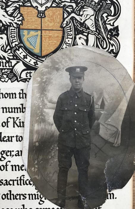 WW1 British Death Plaque, scroll and picture to Pte Charles Edward ...