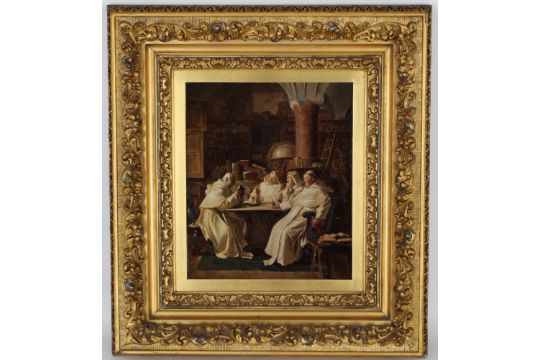 Eduard von Grutzner (Germany, 1846 - 1925) Oil on panel interior ...